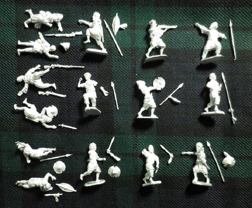 The Mahdists scaled figures 1:72 realized in white metal